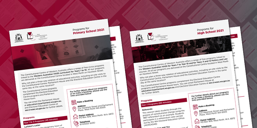 Constitutional Centre of Western Australia Programs