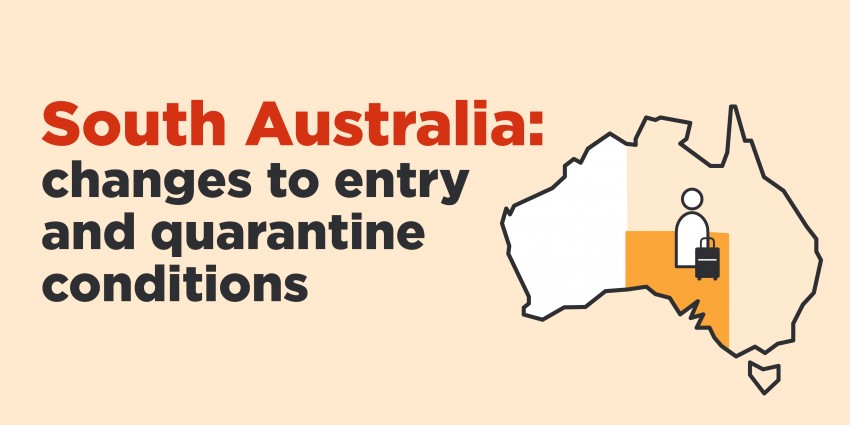 Safer travel from South Australia as it transitions to ‘very low risk ...
