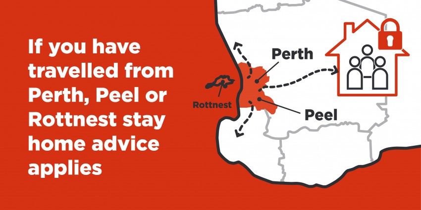 Advice for people from Perth and Peel who have travelled to another region