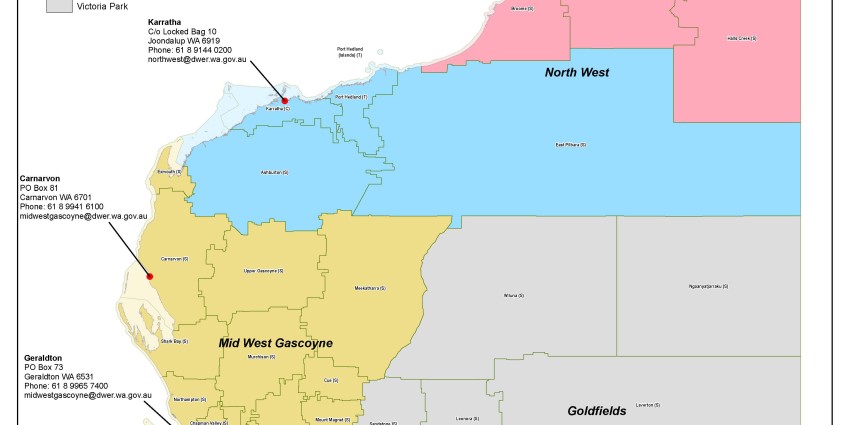 DWER relevant regional office based on Local Government Authority (LGA ...